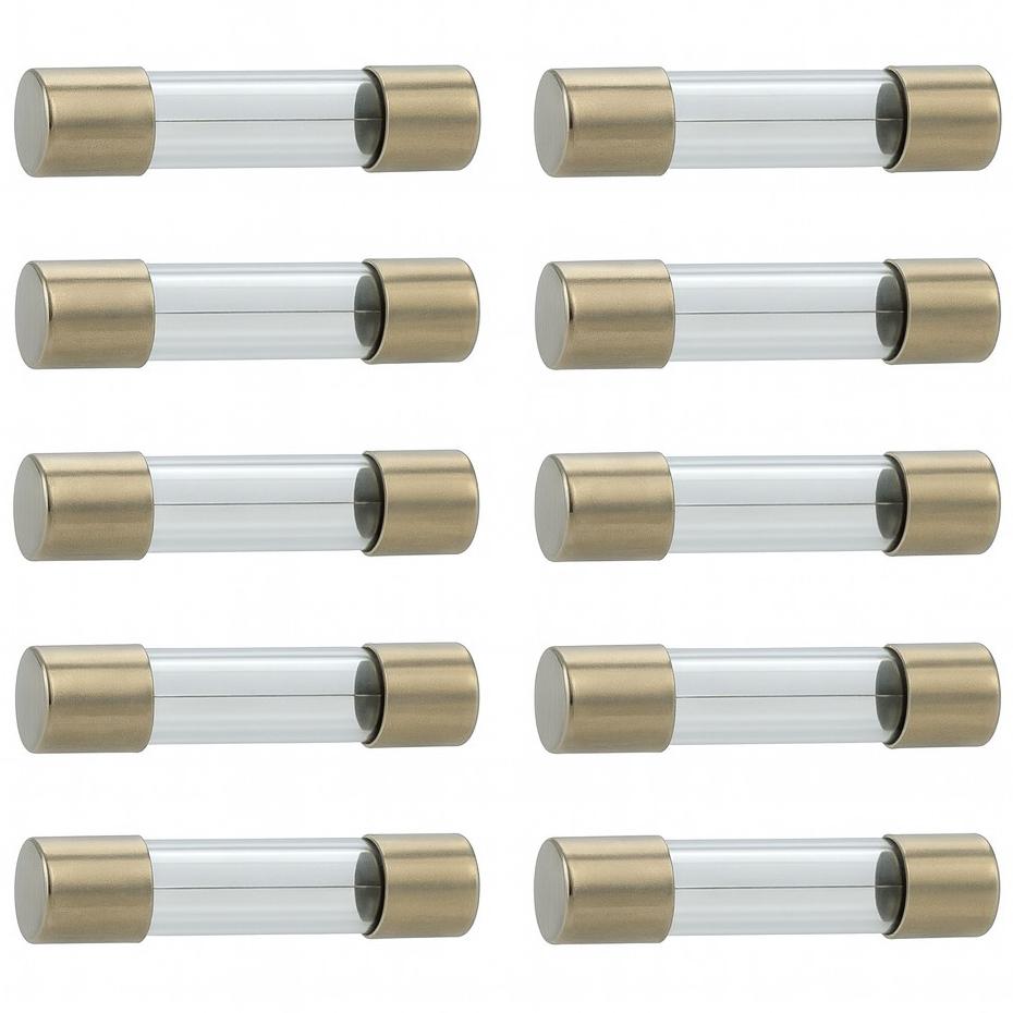 Glaszekering - 10 Stuks - Glaszekering - 5x20mm - traag - 2,5 ampere ...